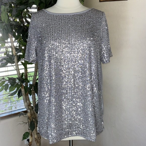 Belle by Kim Gravel | Tops | Jingle Belles By Kim Gravel Sequin Front ...